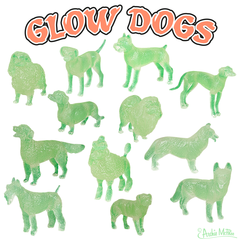Pack of Glow Dogs (Set of 12) – Archie McPhee