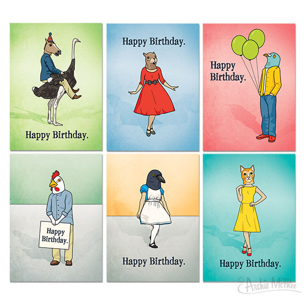Birthday Cards Boxed Set - Archie McPhee & Co.